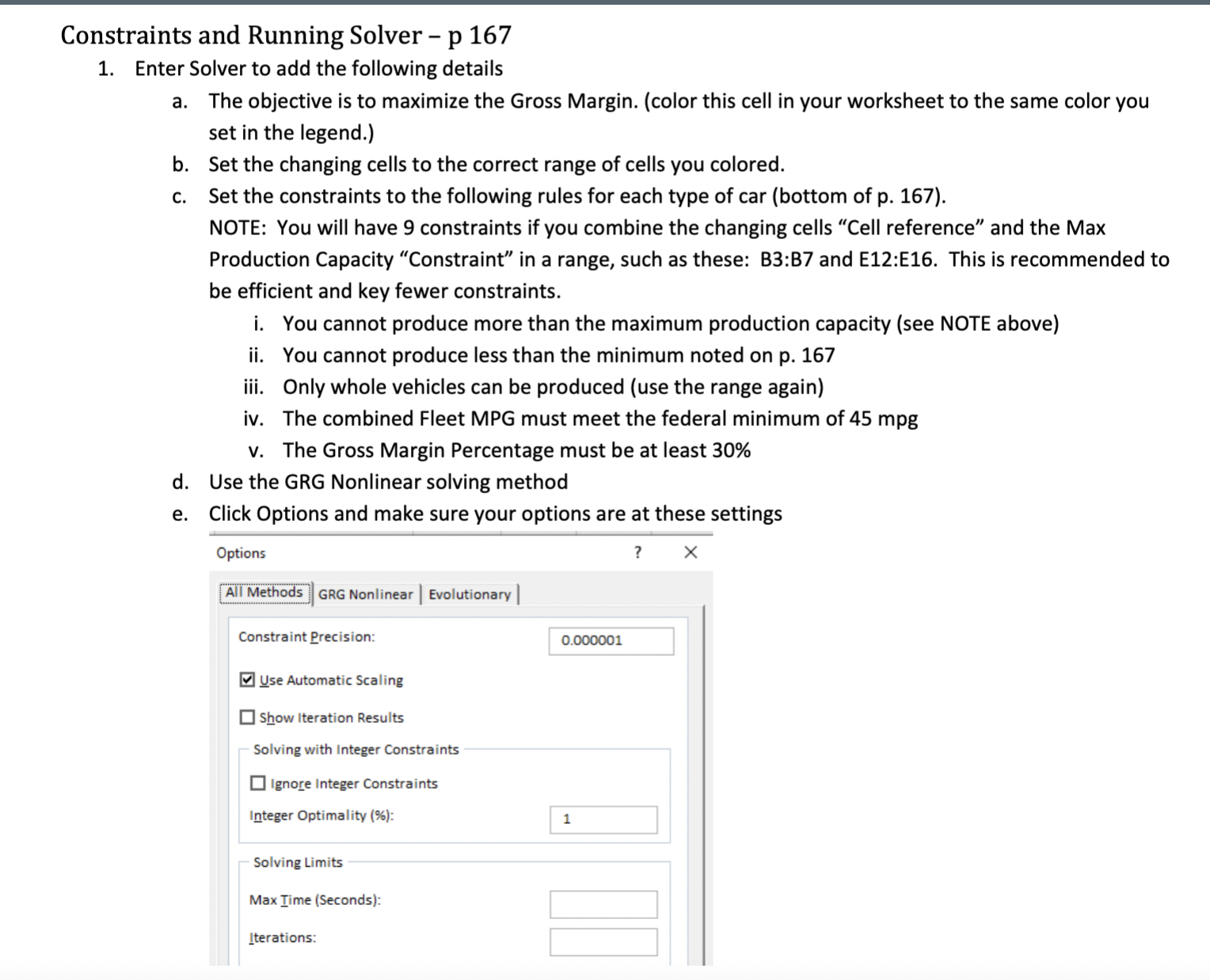 i need help with entering the 9 constraints with the | Chegg.com