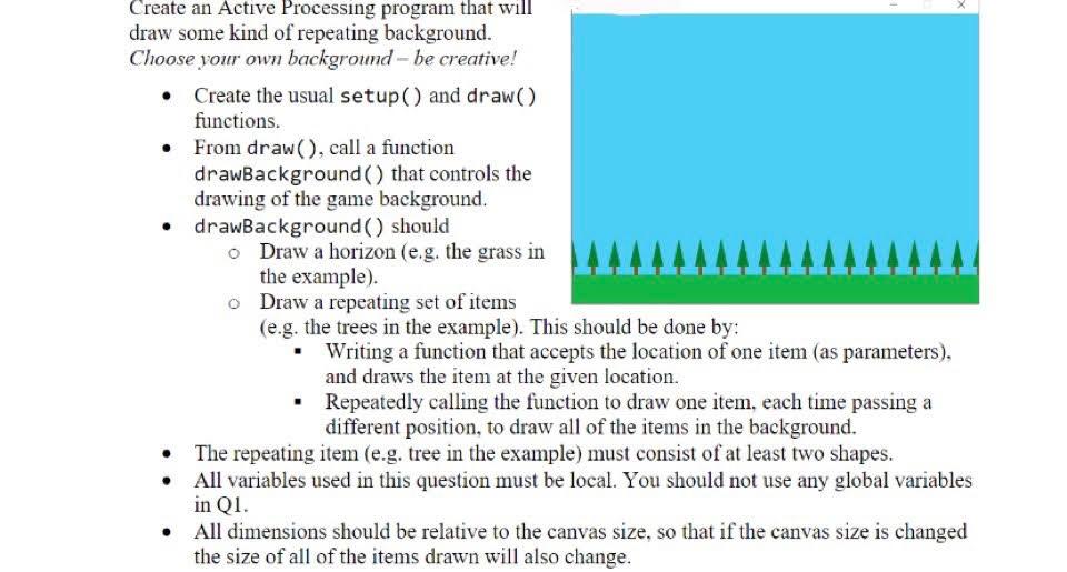 Create an Active Processing program that will draw | Chegg.com