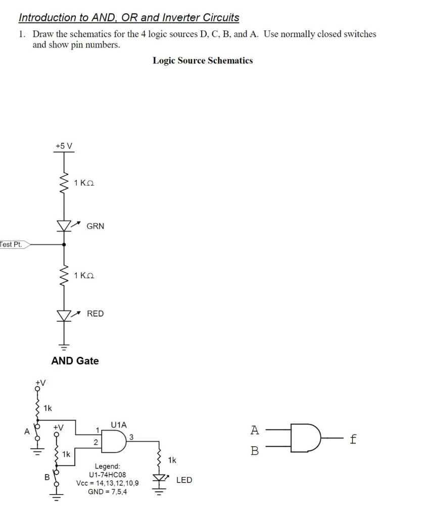 Introduction to AND, OR and Inverter Circuits 1. Draw | Chegg.com