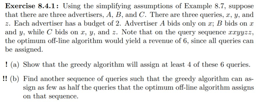Exercise 8.4.1: Using the simplifying assumptions of | Chegg.com