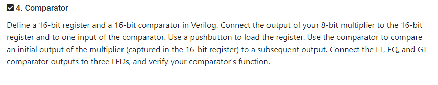 4. Comparator Define a 16-bit register and a 16-bit | Chegg.com