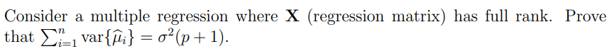 Solved Consider a multiple regression where X (regression | Chegg.com