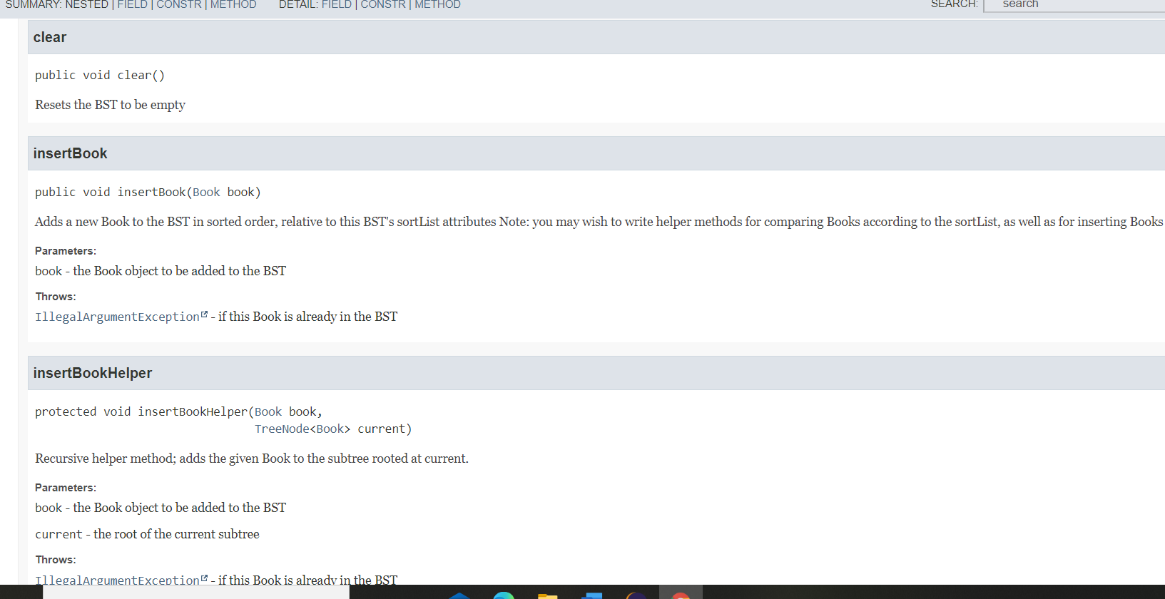 Solved PACKAGE CLASS USE TREE INDEX HELP SUMMARY: NESTED | Chegg.com