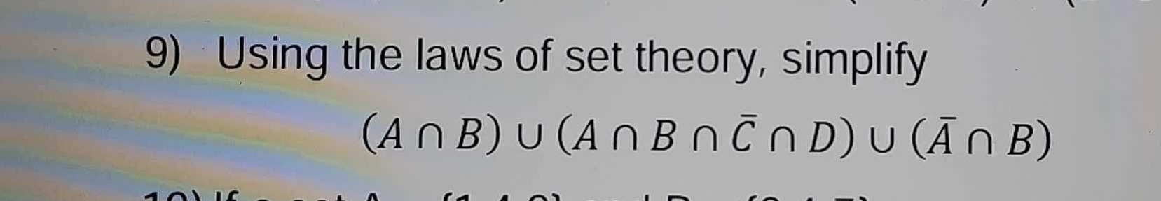 Solved Using the laws of set theory, | Chegg.com