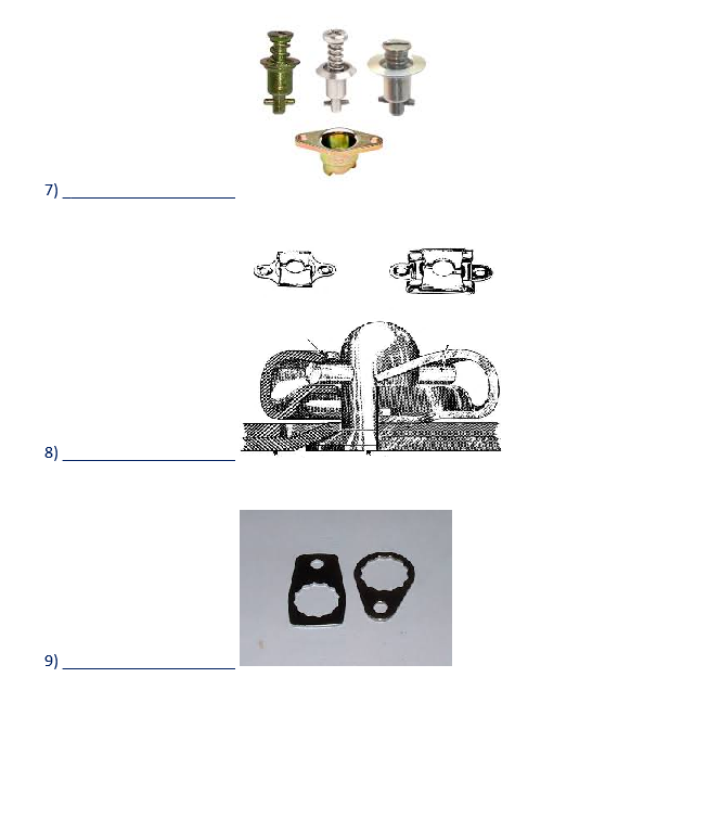 Solved 11. Identify the different types of fasteners as | Chegg.com