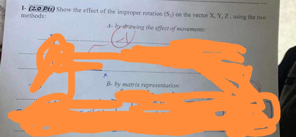 Solved I- (2.0 pts ) Show the effect of the improper | Chegg.com