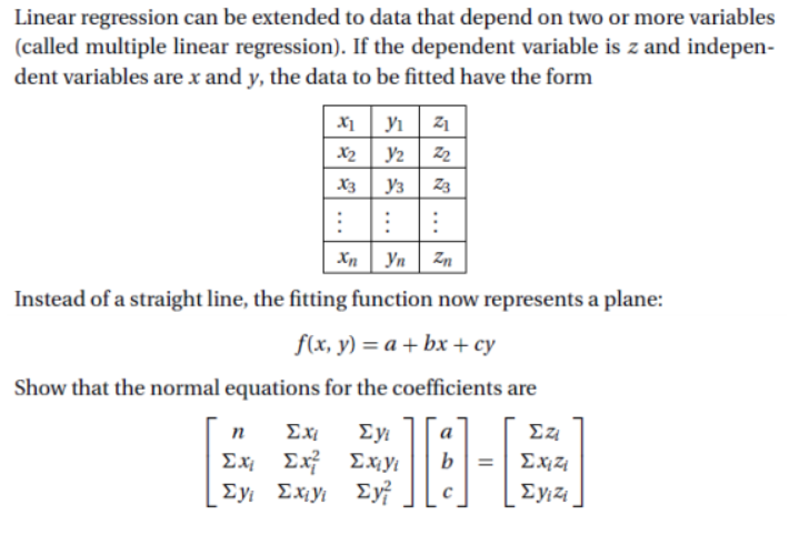 Linear regression can be extended to data that depend | Chegg.com