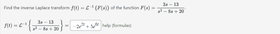 Solved Find the inverse Laplace transform f(t)= L^(-1) | Chegg.com