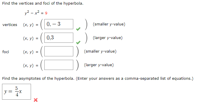 Solved Find the vertices and foci of the hyperbola. Find the | Chegg.com