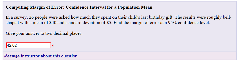 Solved Computing Margin of Error: Confidence Interval for a | Chegg.com