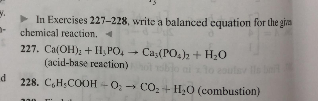 Solved In Exercises 227-228, write a balanced equation for | Chegg.com
