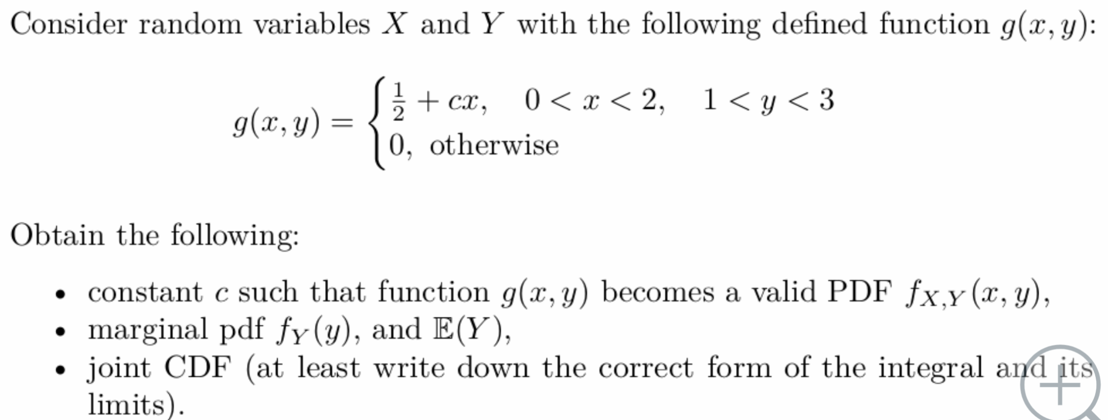 Solved Consider random variables X and Y with the following | Chegg.com