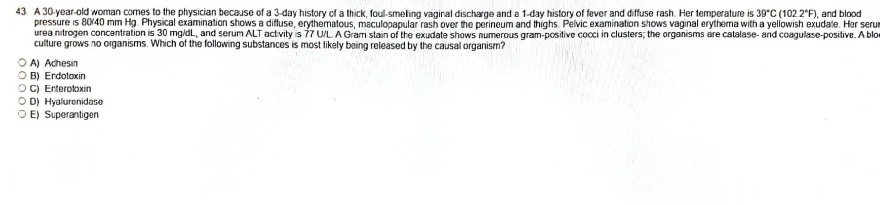 Solved culture grows no organisms. Which of the following | Chegg.com