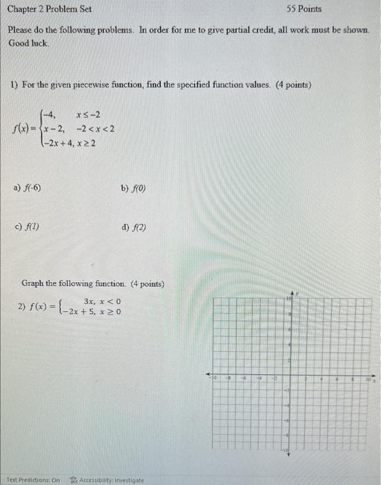 Solved Do #2, Show your work as a T chart and graph as | Chegg.com