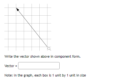 Solved Write the vector shown above in component form. | Chegg.com
