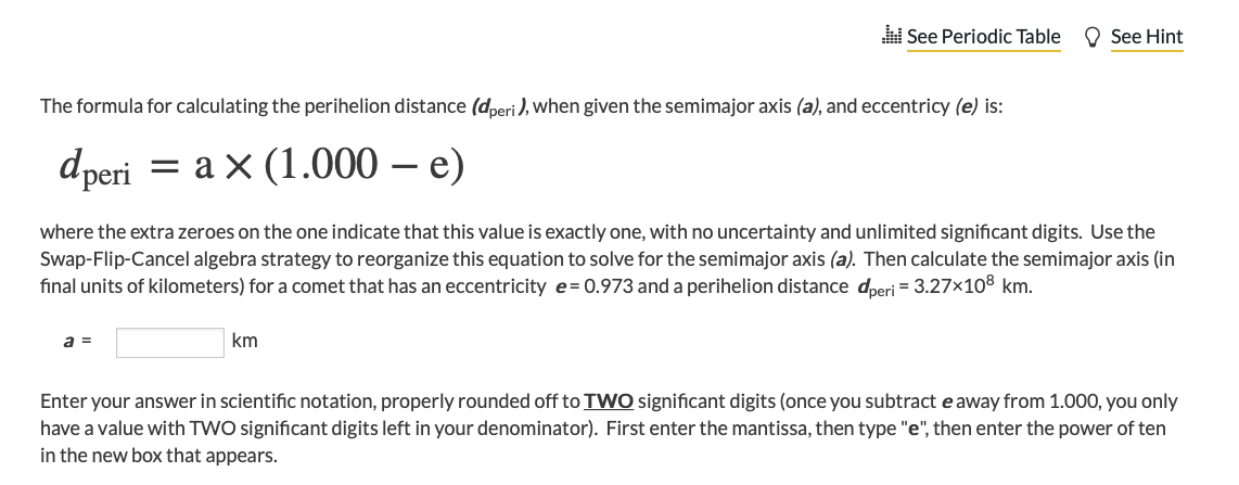 Solved W See Periodic Table See Hint The formula for | Chegg.com