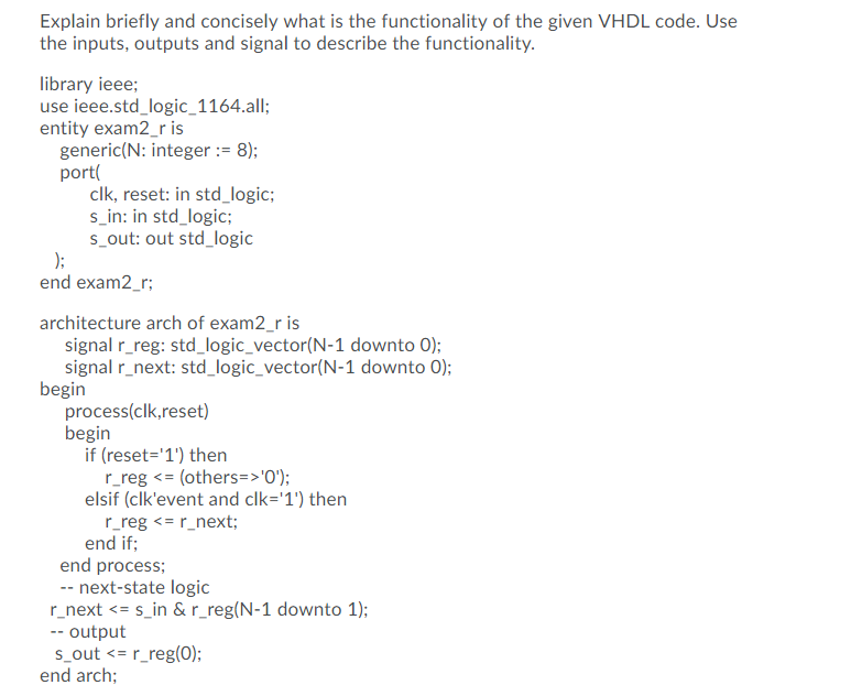 Solved Explain briefly and concisely what is the | Chegg.com