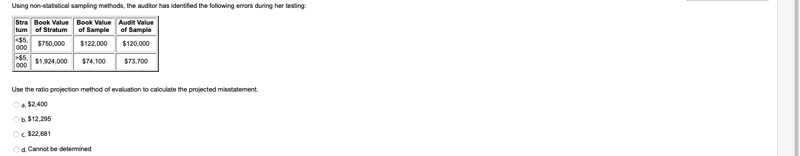 Solved Use the ratio projection method of evaluation to | Chegg.com