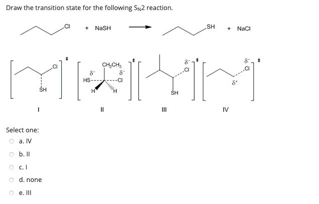 Solved Draw the transition state for the following Sn2 | Chegg.com