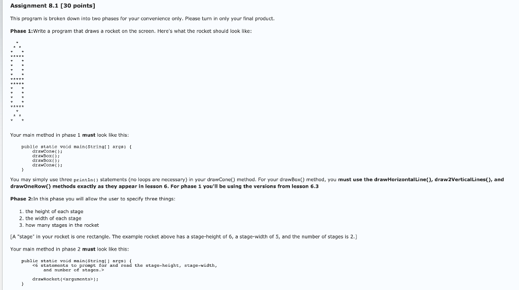 Solved Assignment 8.1 (30 points] This program is broken | Chegg.com