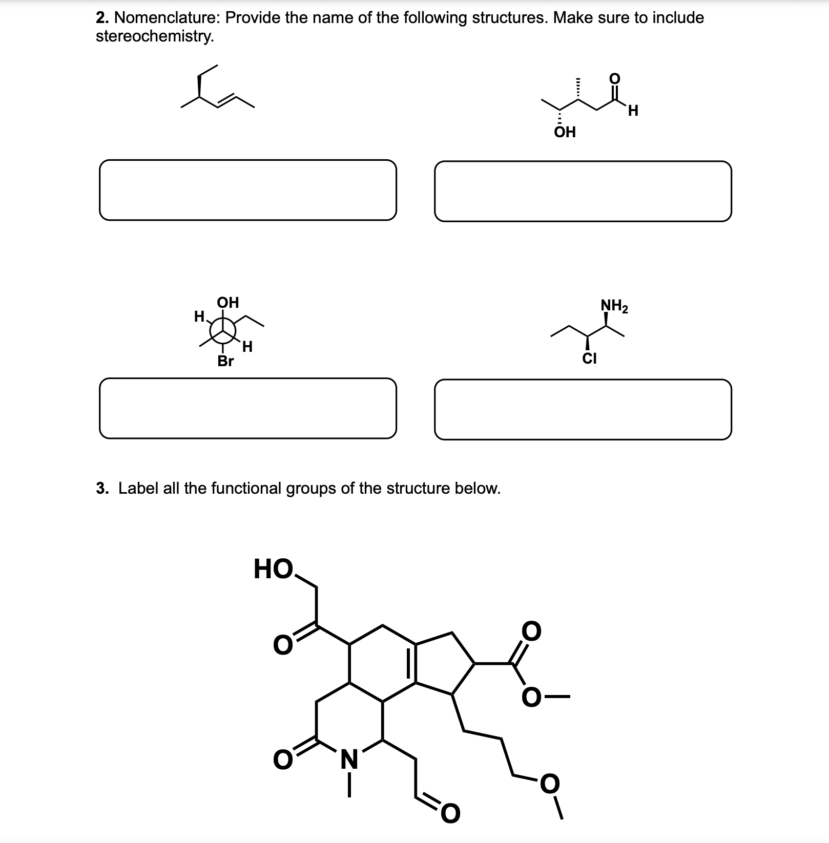 Solved Nomenclature: Provide the name of the following | Chegg.com