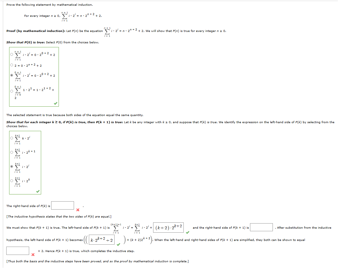 Solved Prove the following statement by mathematical | Chegg.com
