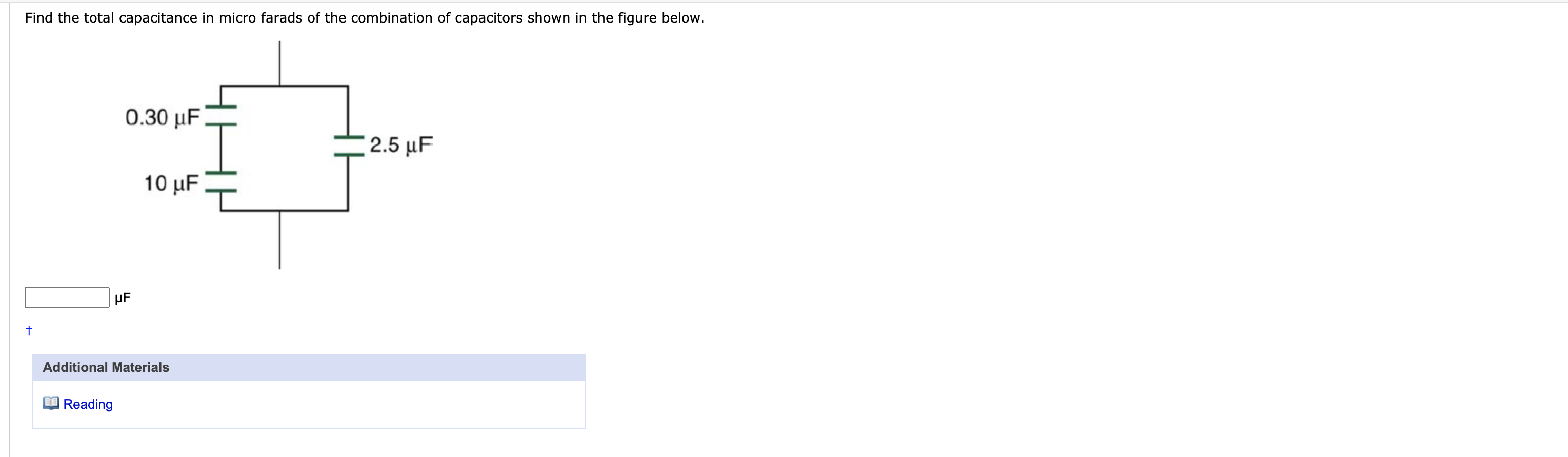 Solved Find the total capacitance in micro farads of the | Chegg.com