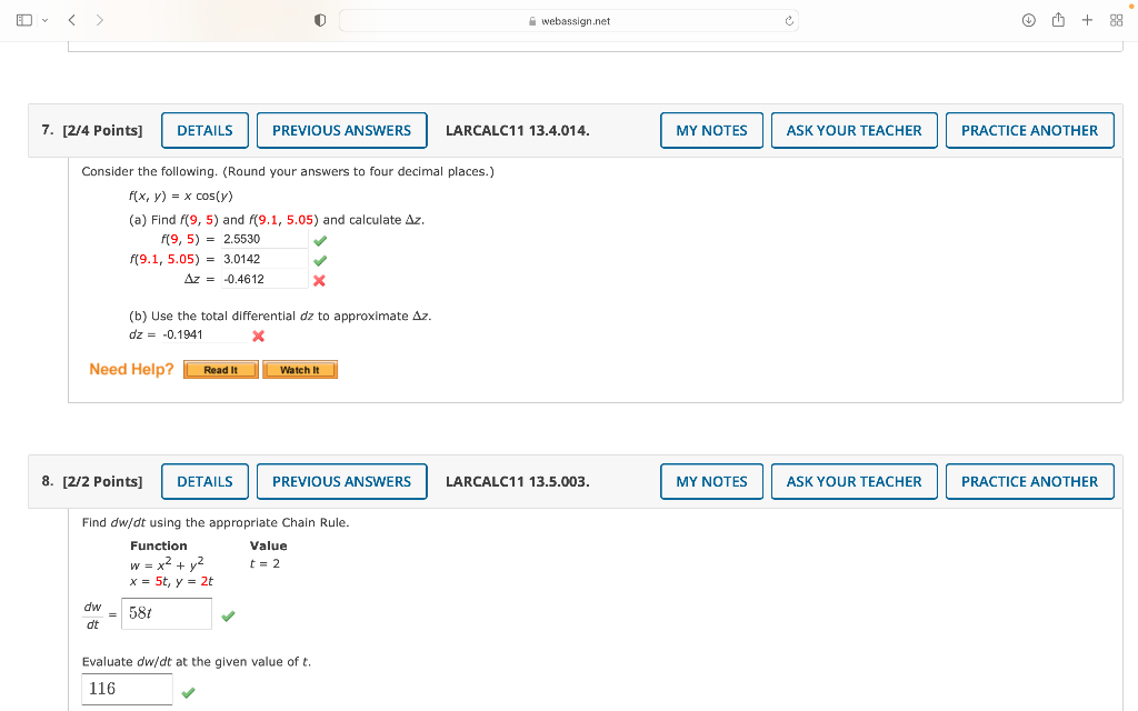 Solved Consider the following. (Round your answers to four | Chegg.com