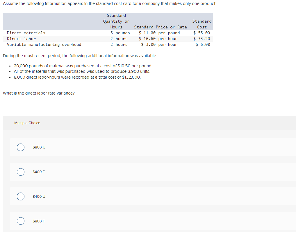 Solved COTB MC Qu. 10-39 (Algo) Assume the following: Assume | Chegg.com