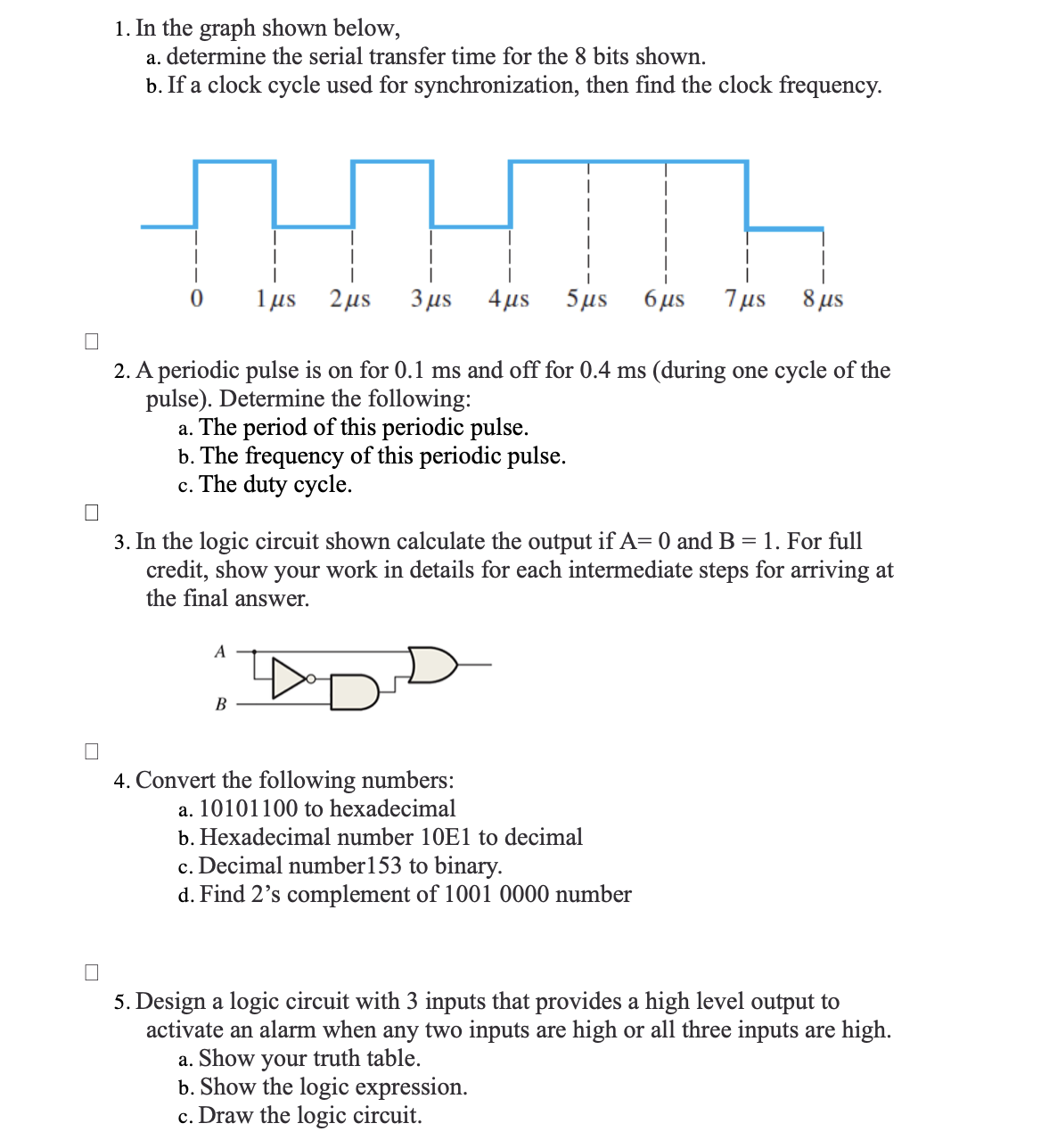 Solved need help with this ASAP PLEASE ( problems #1-5 and | Chegg.com