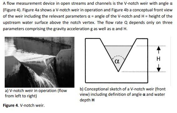 Solved A flow measurement device in open streams and | Chegg.com