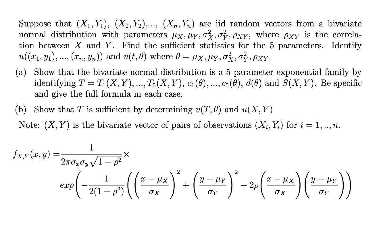 Solved Suppose that (X1,Y1),(X2,Y2),…,(Xn,Yn) are iid random | Chegg.com