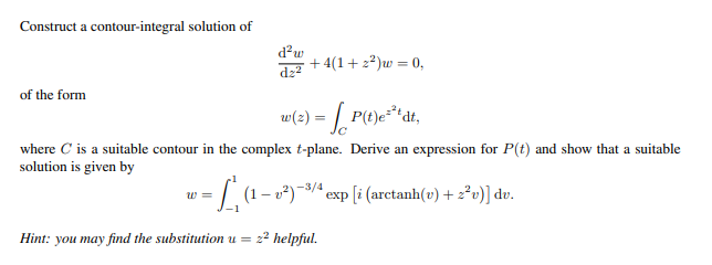 Solved Construct a contour-integral solution | Chegg.com
