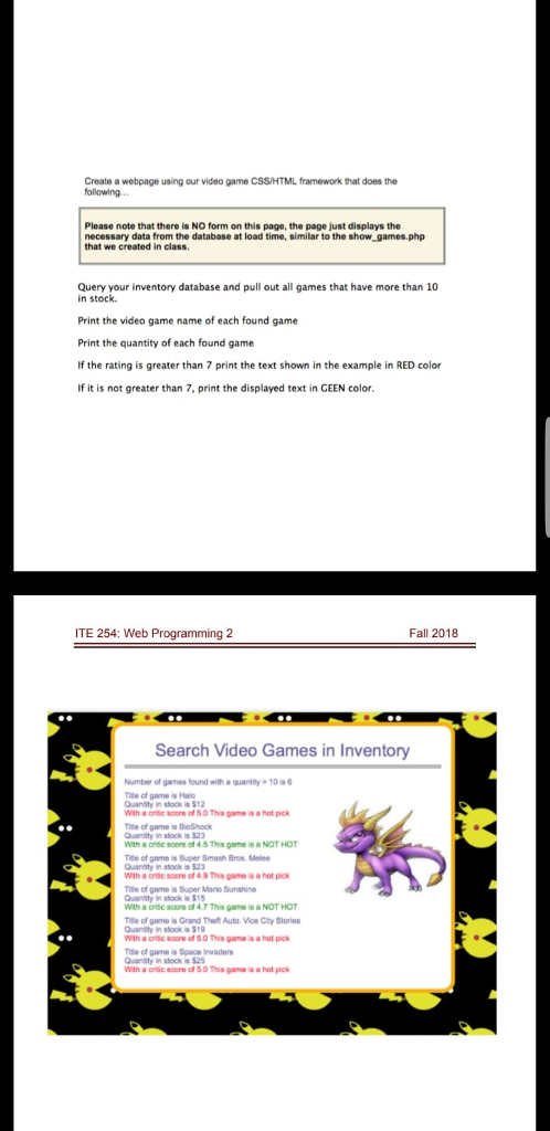 Solved Create a webpage using our video game CSS/HTML | Chegg.com