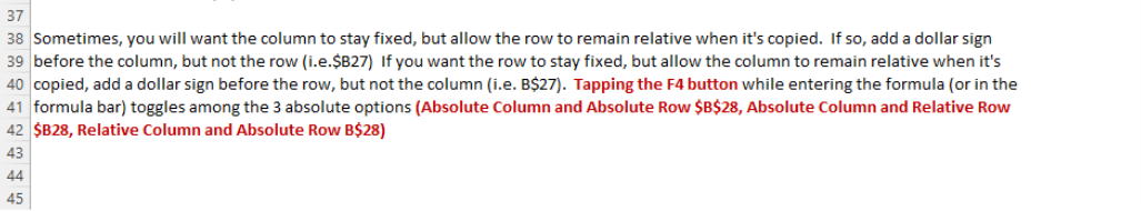 Solved Using absolute addresses Once a formula is created, | Chegg.com
