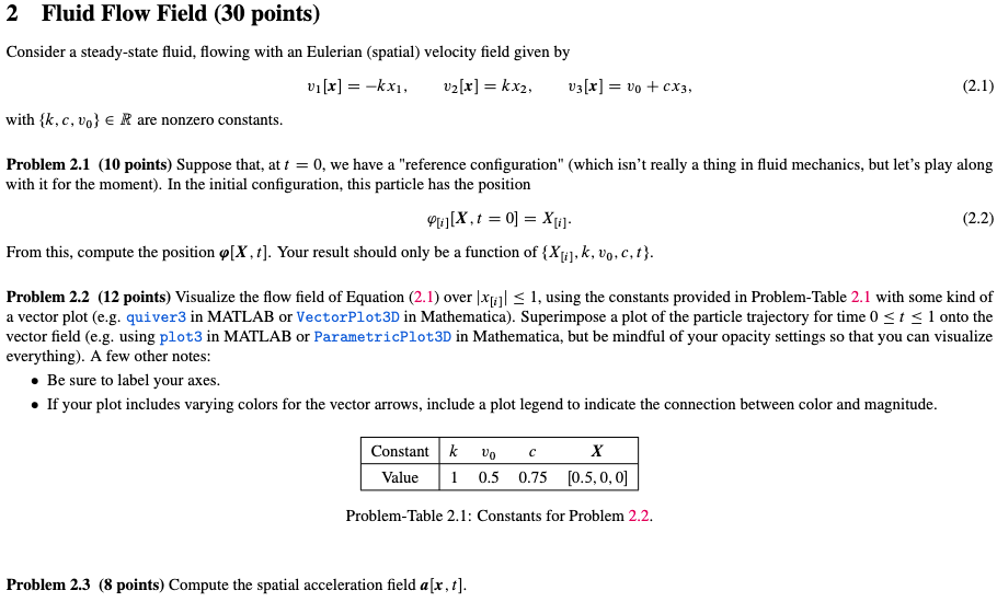 Solved Consider a steady-state fluid, flowing with an | Chegg.com