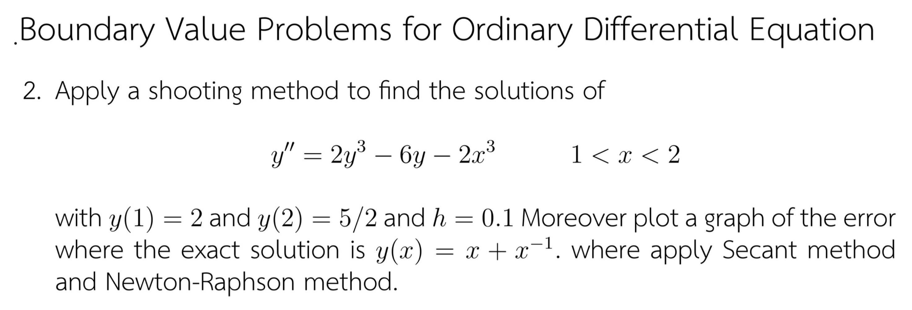 Solved Boundary Value Problems for Ordinary Differential | Chegg.com