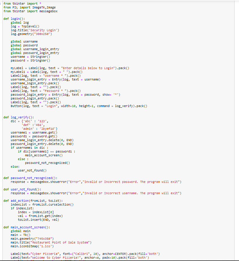 Solved How do I link/arrange the codes so that the login | Chegg.com