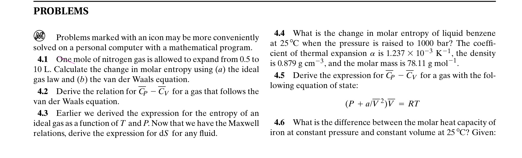 Solved Problems marked with an icon may be more conveniently | Chegg.com