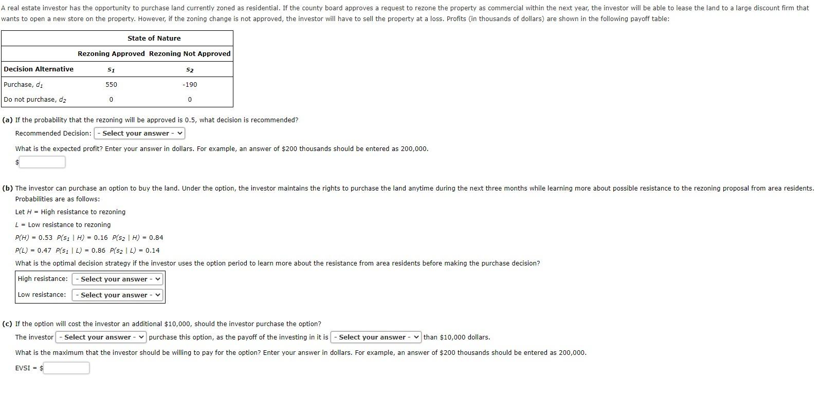 Solved I don't really need the drop-downs but if you can | Chegg.com