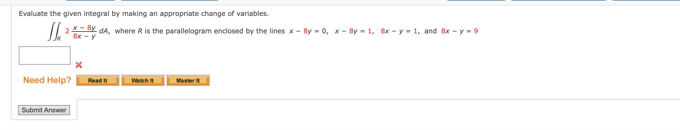 Solved Evaluate the given integral by making an appropriate | Chegg.com