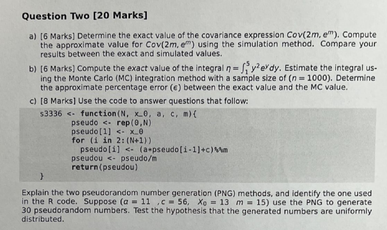 Solved a) [6 Marks] Determine the exact value of the | Chegg.com
