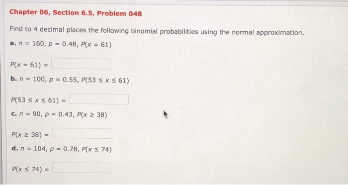 Solved Chapter 06, Section 6.5, Problem 048 Find to 4 | Chegg.com