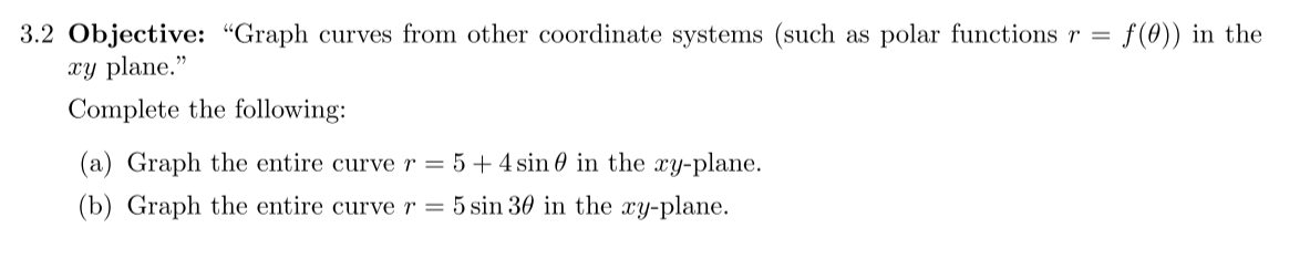 Solved 32 Objective Graph Curves From Other Coordinate 7082
