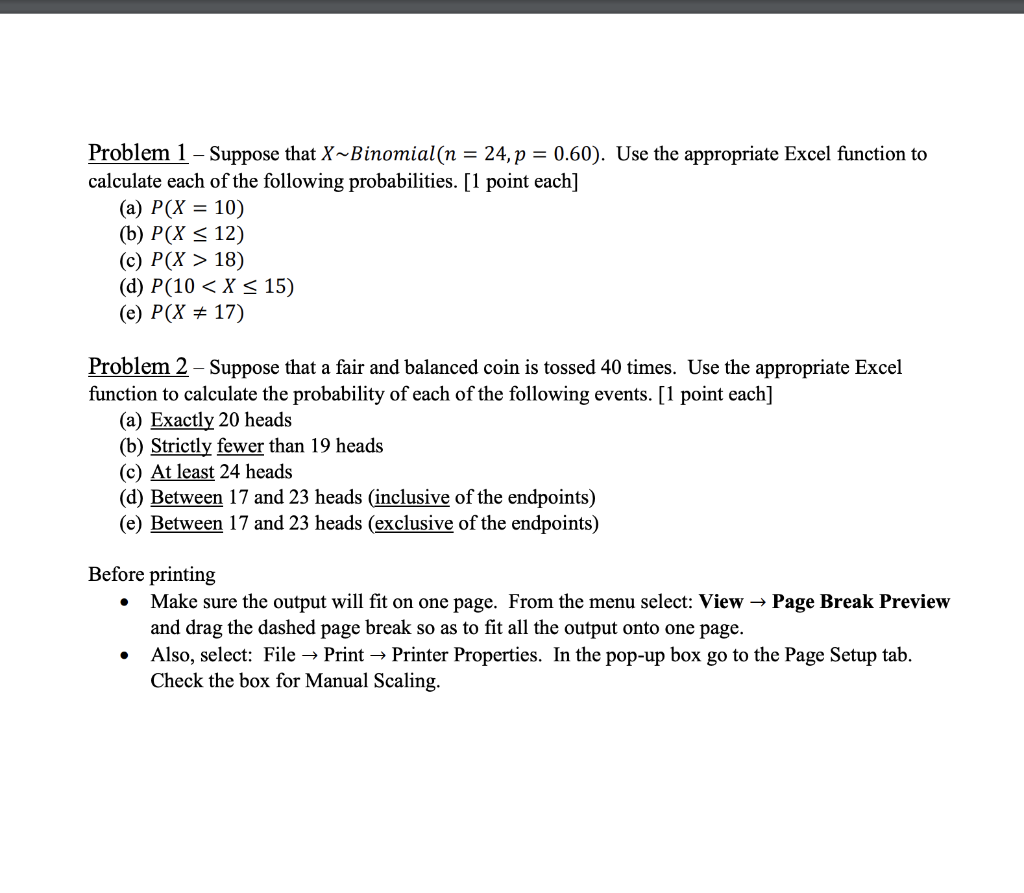 Solved Problem 1 - Suppose that X~Binomial(n = 24, p = | Chegg.com