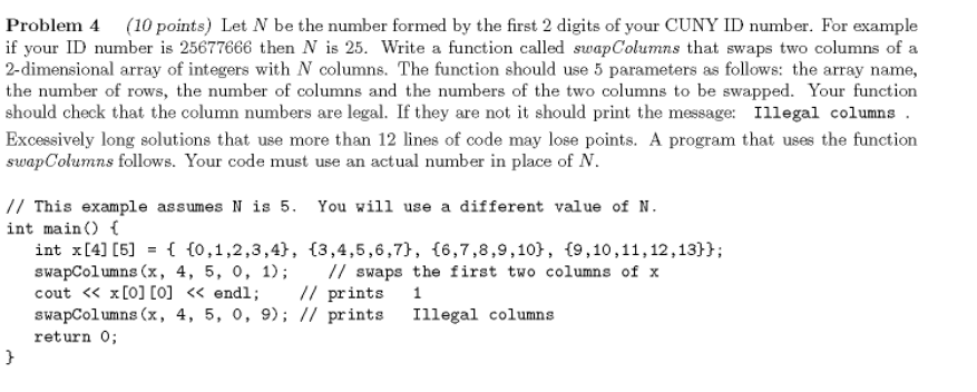 Solved Problem 4 (10 points) Let N be the number formed by | Chegg.com