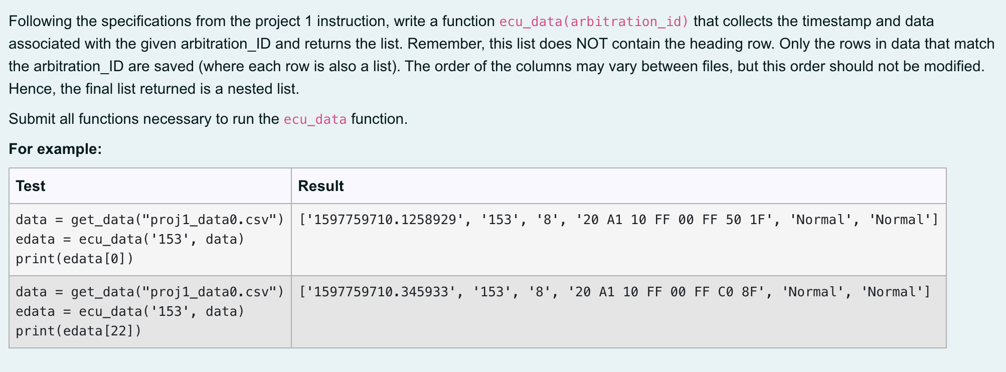 Solved Following the specifications from the project 1 | Chegg.com