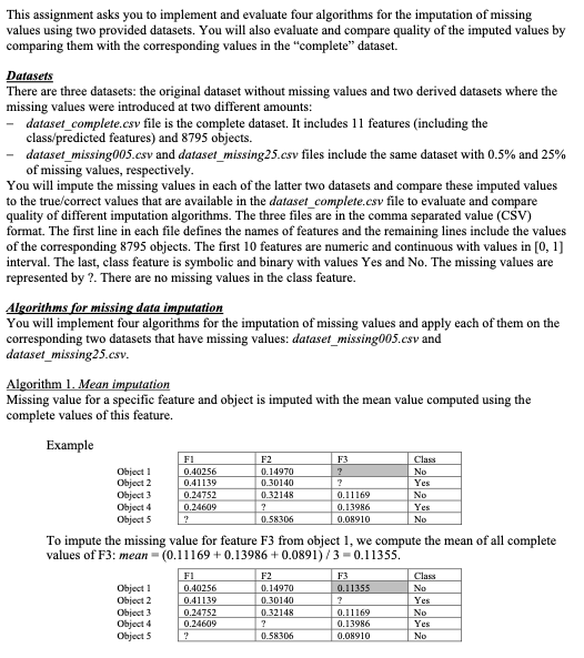 This assignment asks you to implement and evaluate | Chegg.com