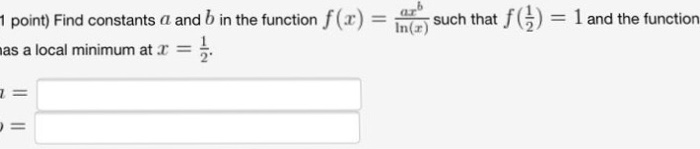 Solved Find constants a and b in the function f(x) = | Chegg.com