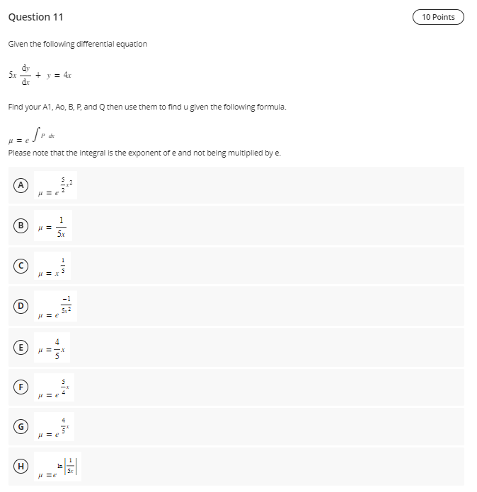 Solved Given the following differential equation 3dxdy−4y=8x | Chegg.com